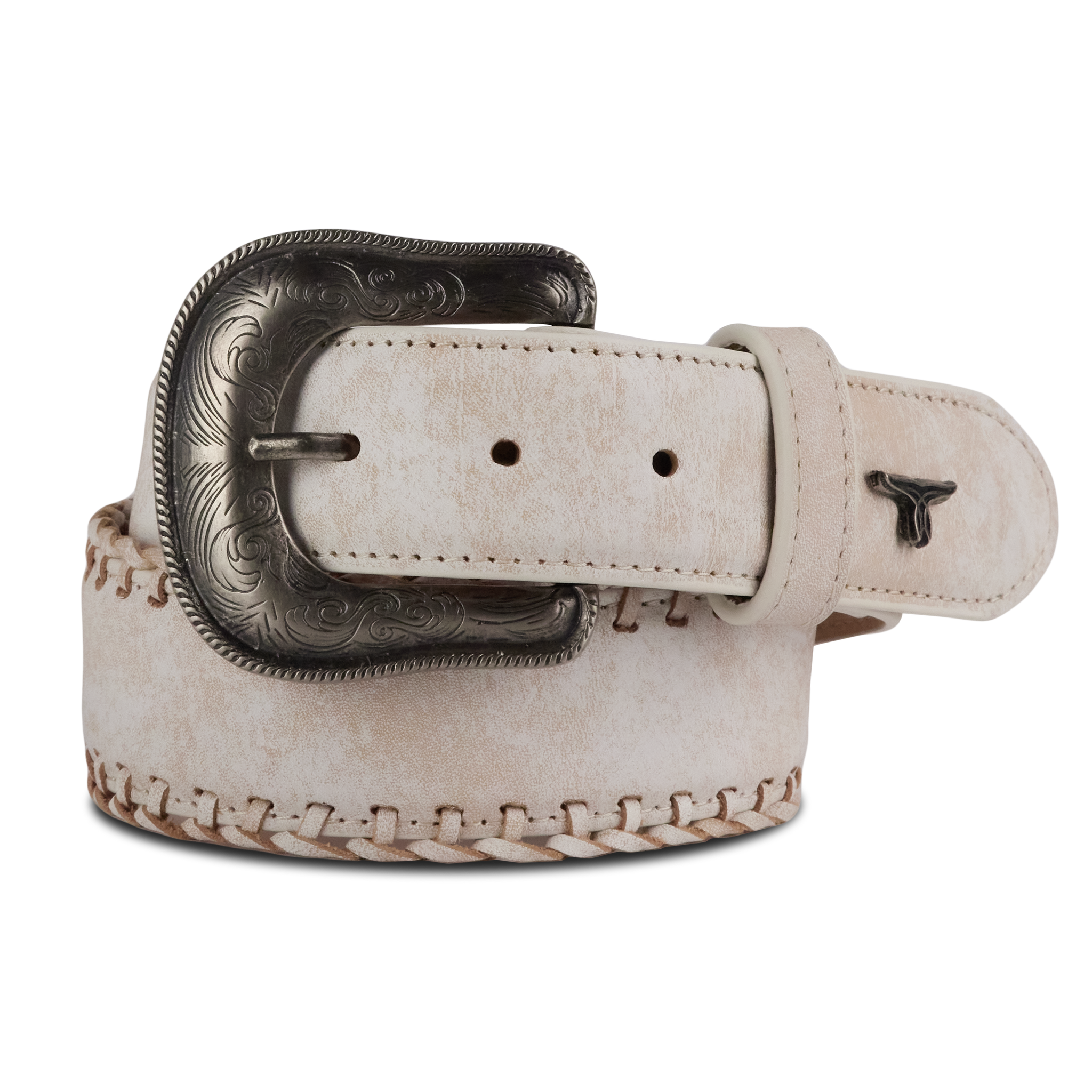 1.5 Woven Laced Belt with Single Buckle - Ceramic Crackle