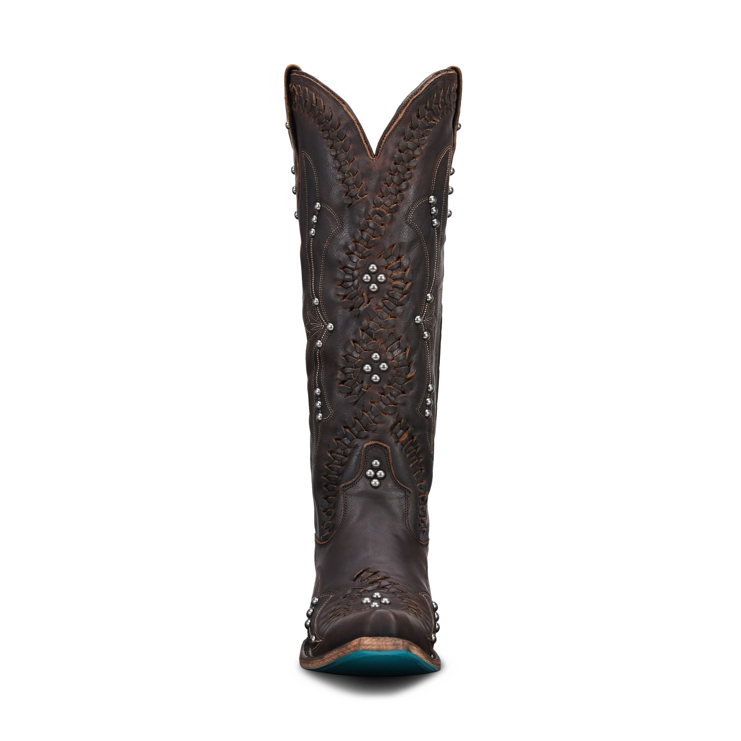 Cossette Boho Western Boot Cognac Brown Womens Cowgirl Boots Snip Toe