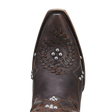Cossette Boho Western Boot Cognac Brown Womens Cowgirl Boots Snip Toe