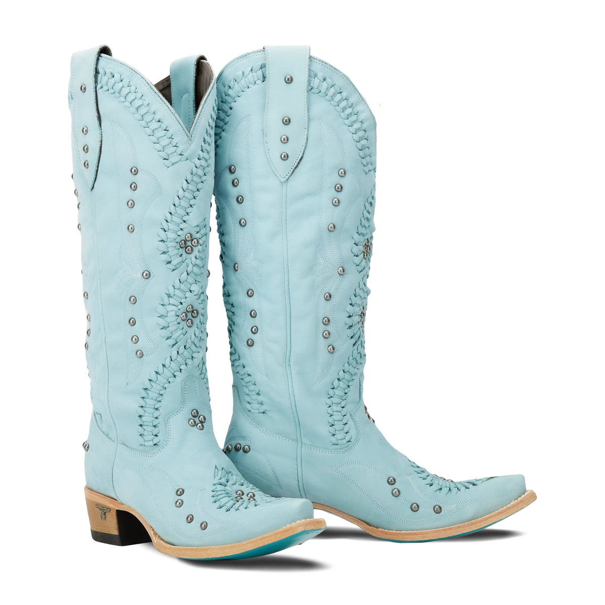 Cossette Boho Western Boot | Powder Blue Womens Cowgirl Boots Snip Toe