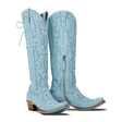 Reverie Tall Light Blue Knee High Snip Toe Boot Women's Cowboy Boots