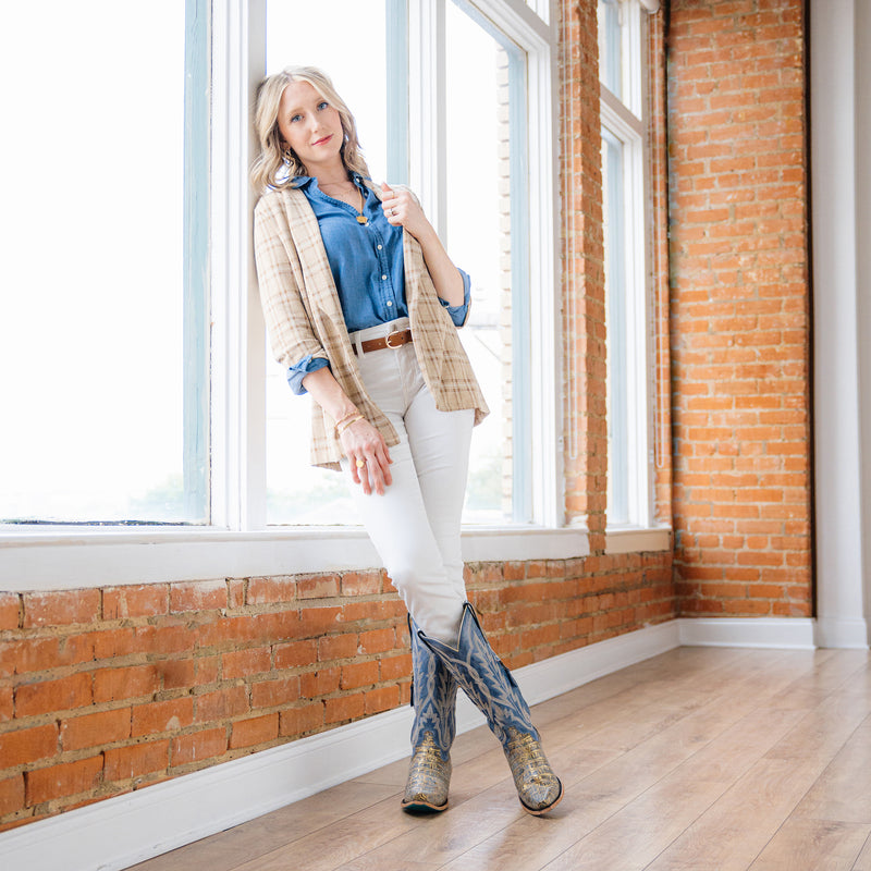 Skylight Gilded Denim Western Boots