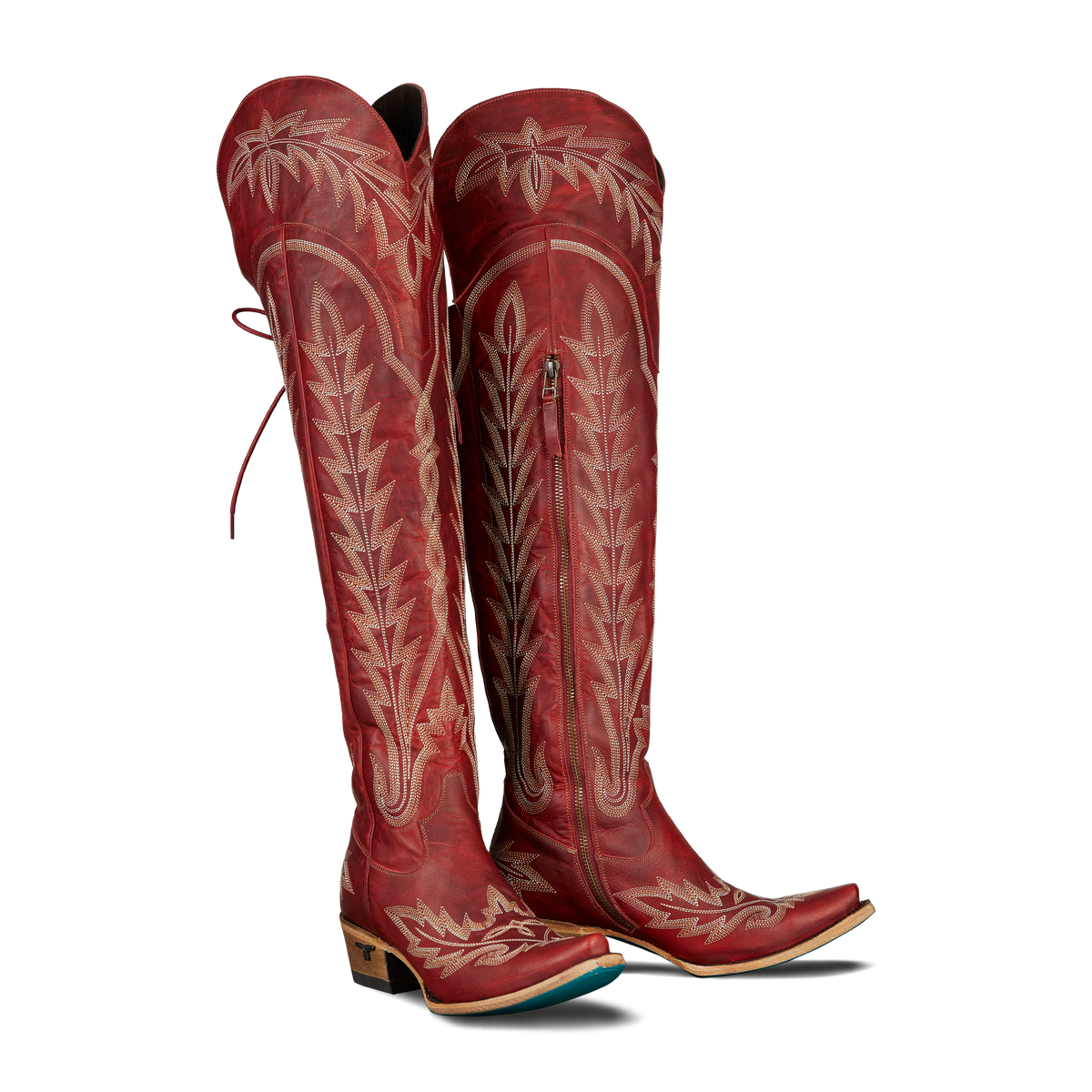Lexington Over the Knee Boot | Snip Toe Women's Red Cowboy Boots