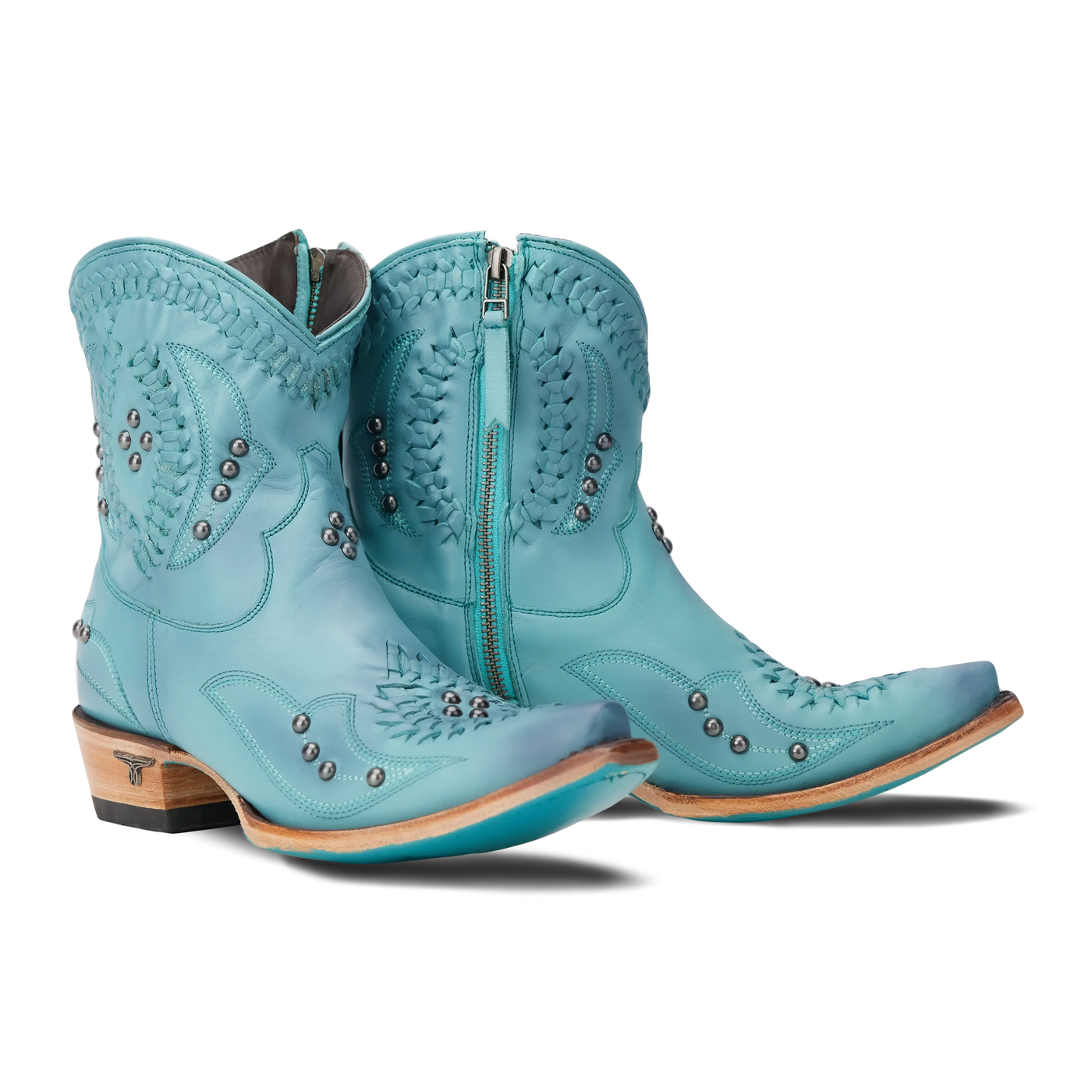 Cossette Western Bootie | Turquoise Womens Cowgirl Ankle Boot Snip Toe
