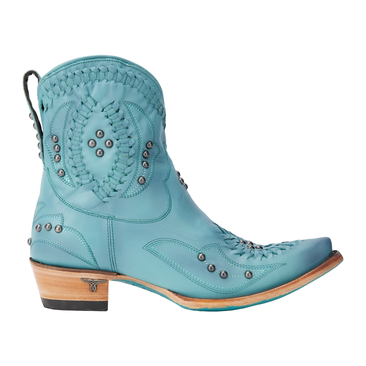 Cossette Western Bootie | Turquoise Womens Cowgirl Ankle Boot Snip Toe