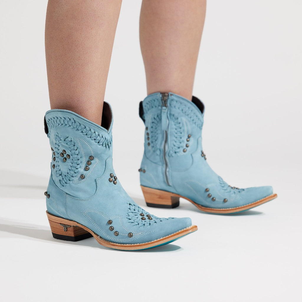 Cossette Western Bootie | Powder Blue Womens Cowgirl Ankle Boot Snip ...