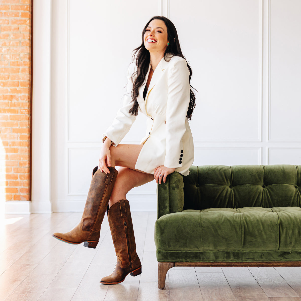 Plain Jane Boot | Womens Western Tall Boots | Round Toe Brown – Lane Boots