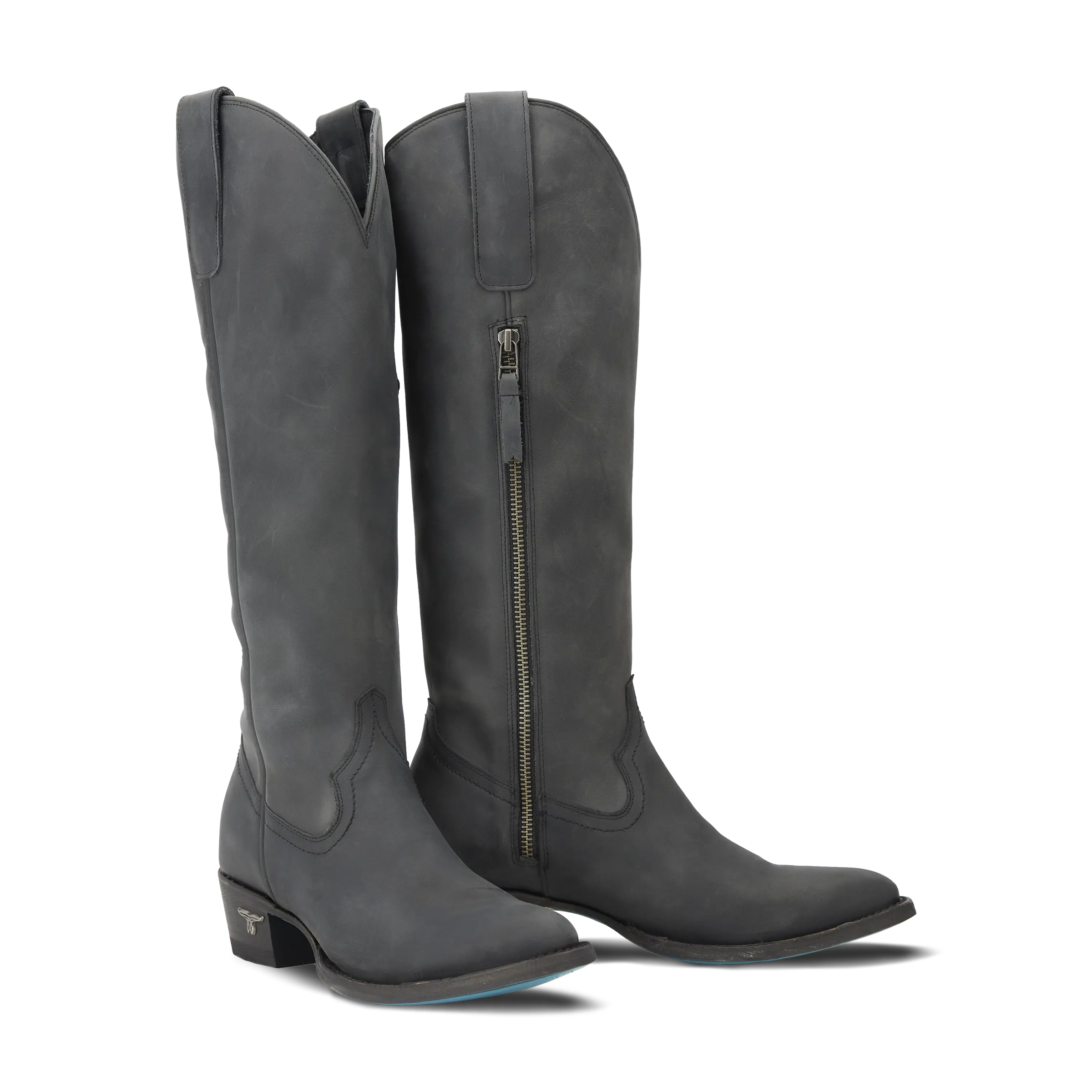 Plain Jane Boot | Womens Western Tall Boots | Round Toe Black