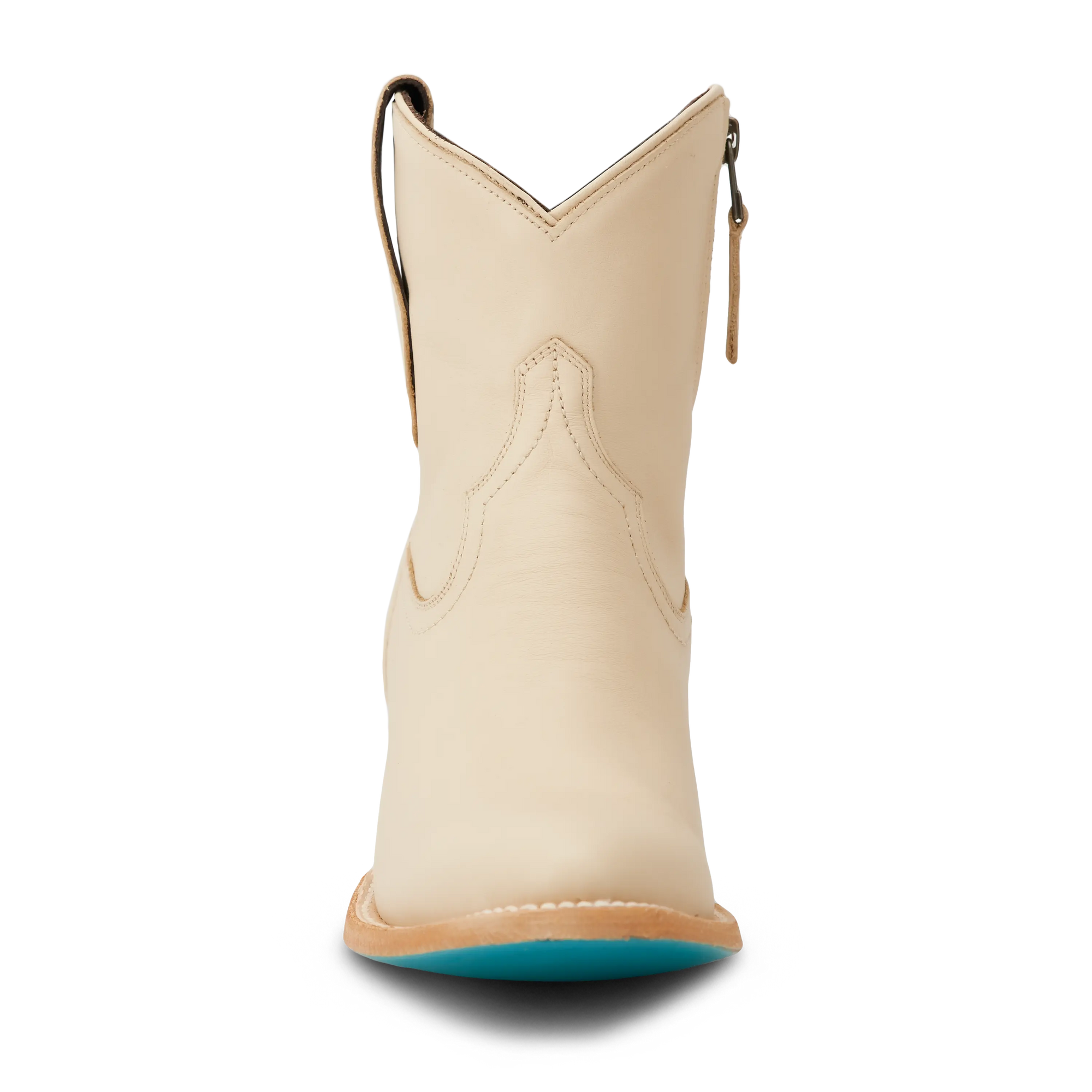 Plain Jane Bootie in Pale Ivory Womens Western Ankle Boots