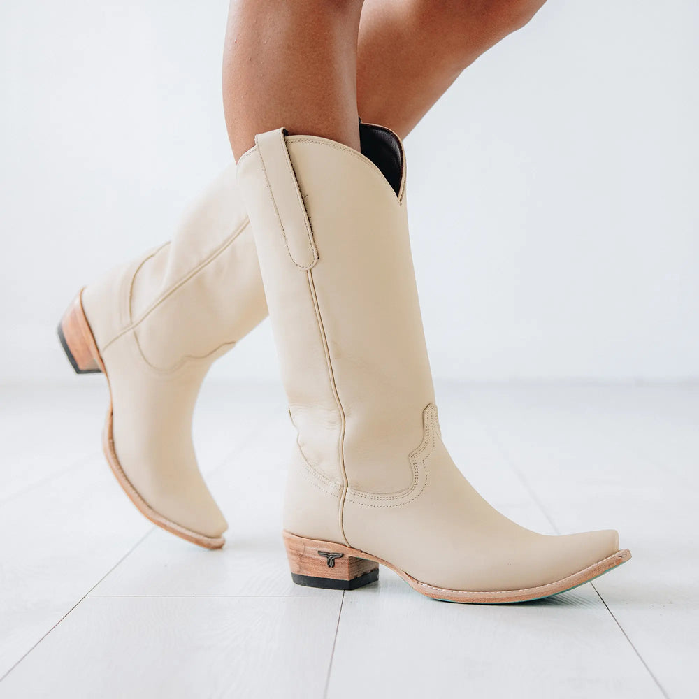 Emma Jane Boot | Pale Ivory Snip Toe Women's Cowboy Boots