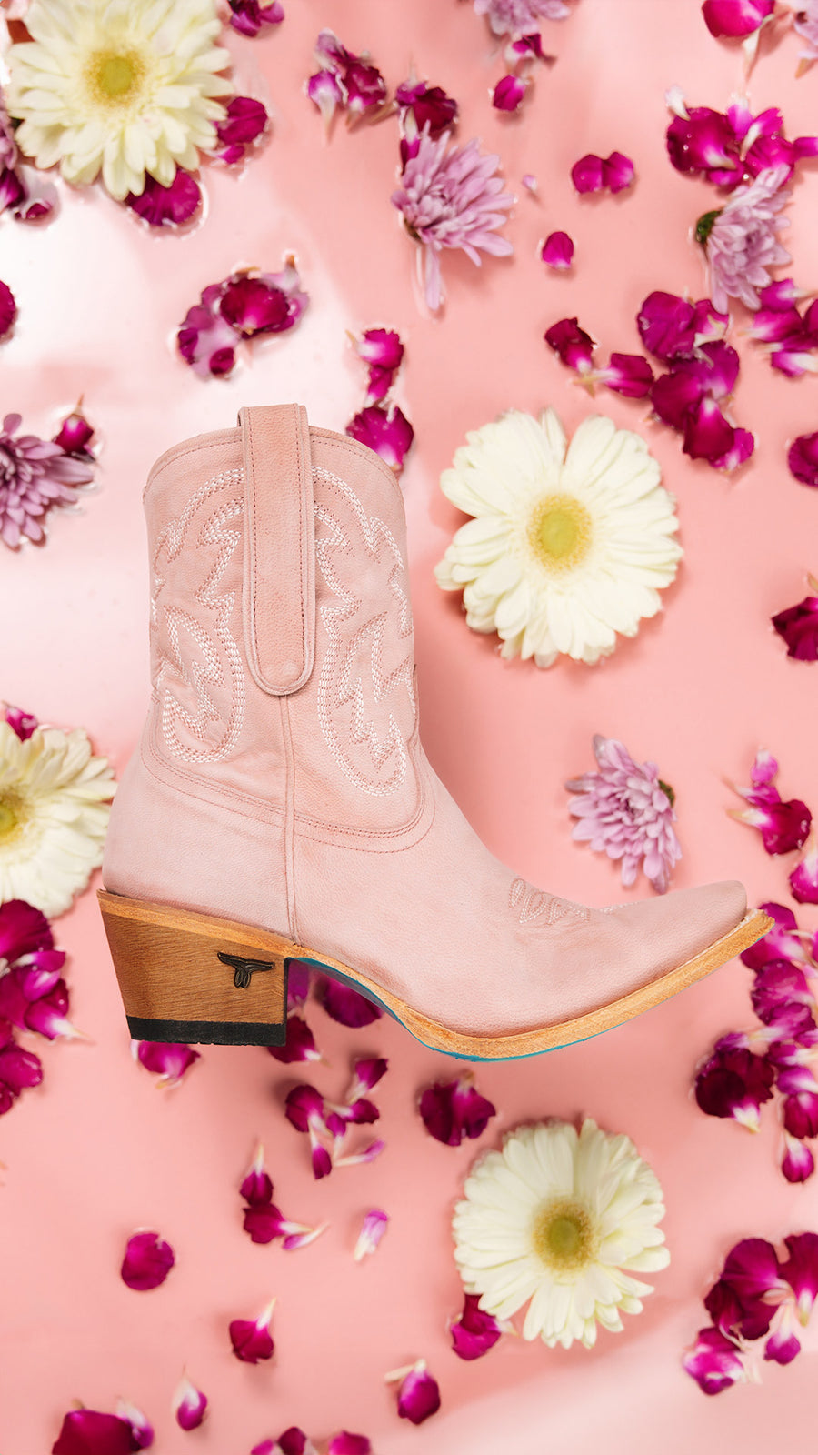 Smokeshow x Marijka Pink Cowgirl Boots Snip Toe Tall Fashion Stitch ...