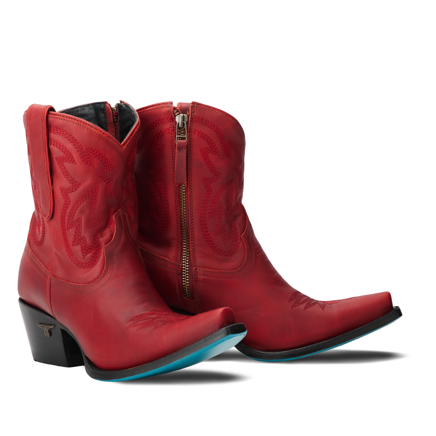 Smokeshow Bootie | Women's Smoldering Ruby Cowboy Ankle Boot Snip Toe