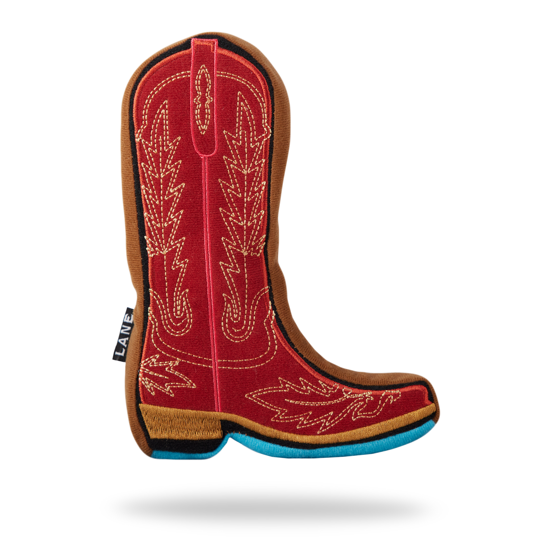 Lane Boots Dog Toy Lexington Cowboy Boot in Smoldering Ruby Red