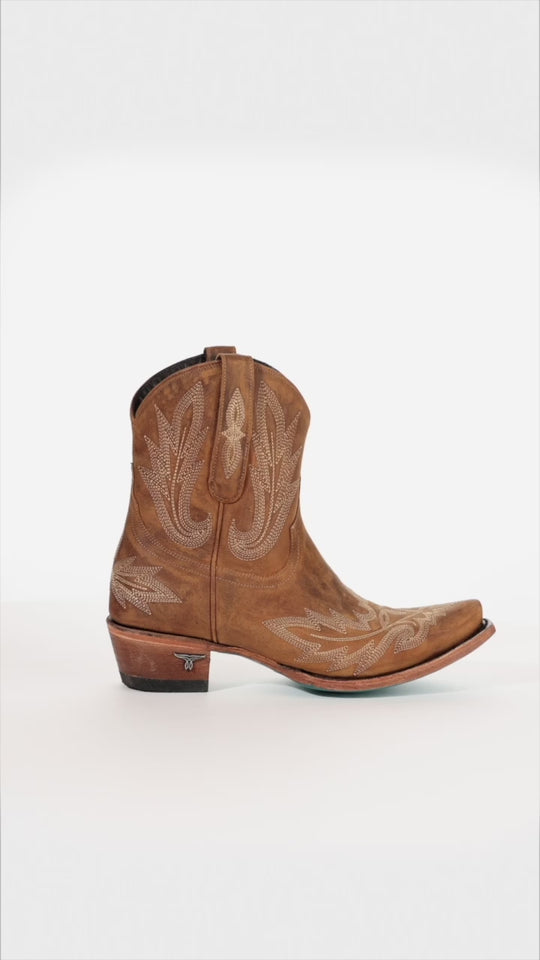 Lexington Ankle Boot Brown Ankle Booties Snip Toe Women's Cowboy Boots – Lane Boots