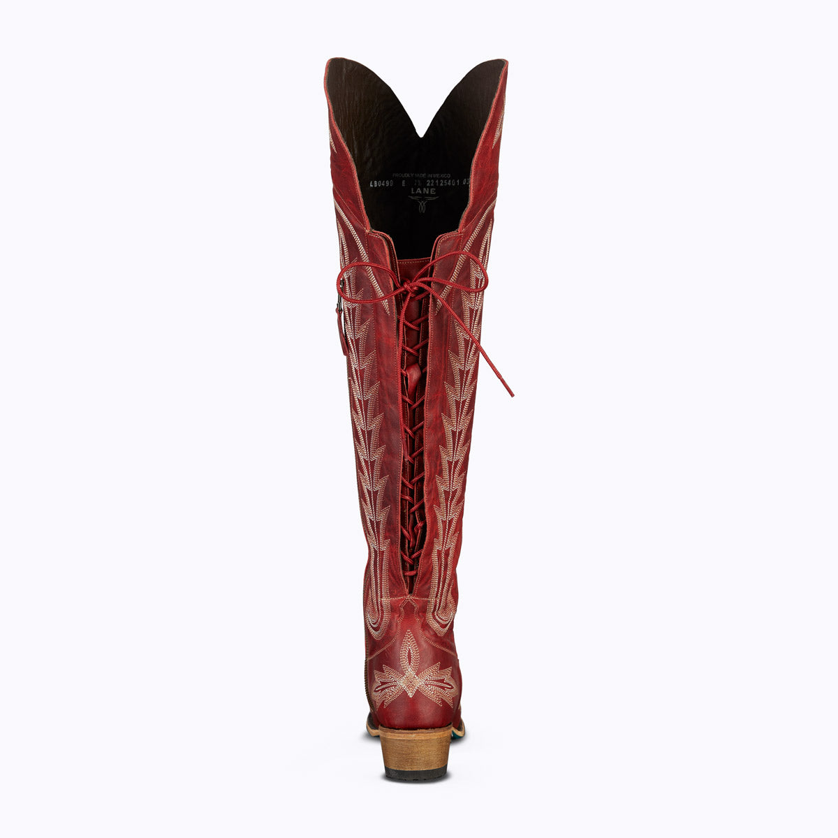 Lexington Over the Knee Boot | Snip Toe Women's Red Cowboy Boots – Lane Boots