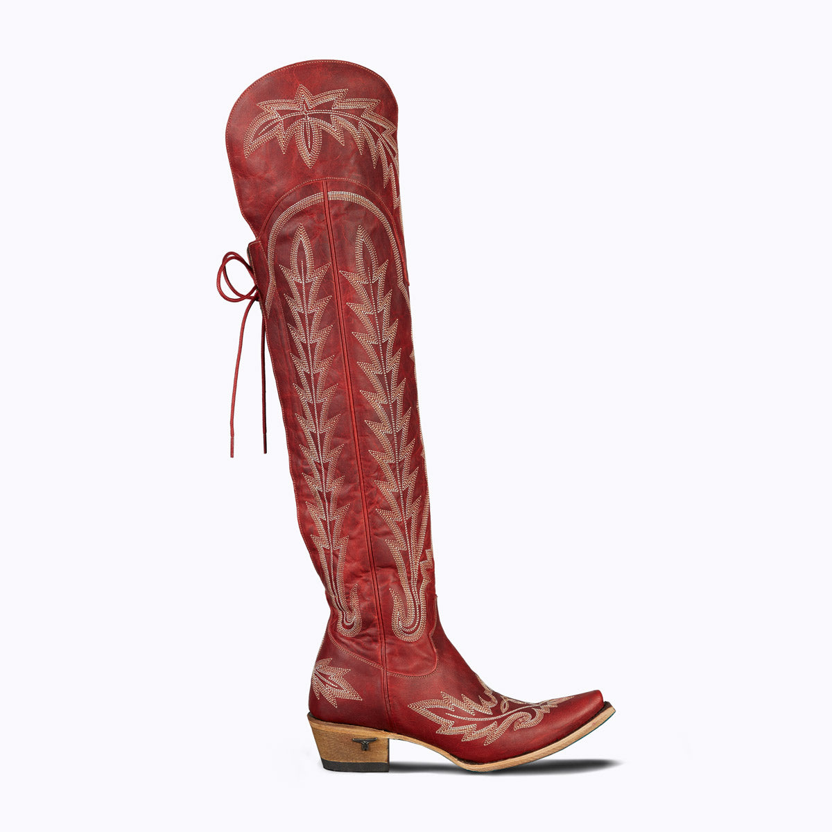 Lexington Over the Knee Boot | Snip Toe Women's Red Cowboy Boots – Lane Boots